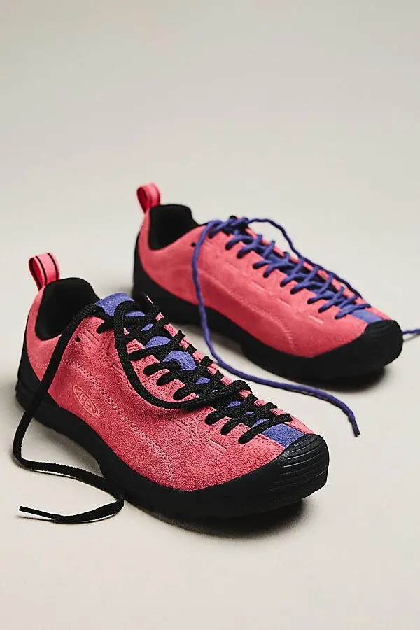Keen Jasper Suede Sneakers - Pink Lemonade/Skipper Blue | Editorialist